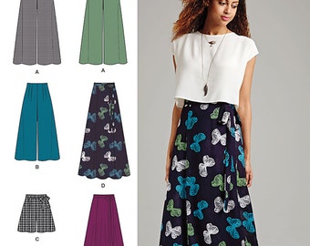 Misses Wide-leg Pants or Shorts & Skirts in 2 Lengths Simplicity Sewing ...
