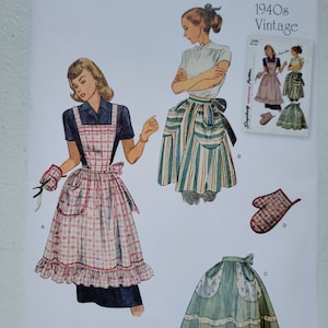 Simplicity Sewing Pattern S9496 Misses' Vintage Apron - Etsy
