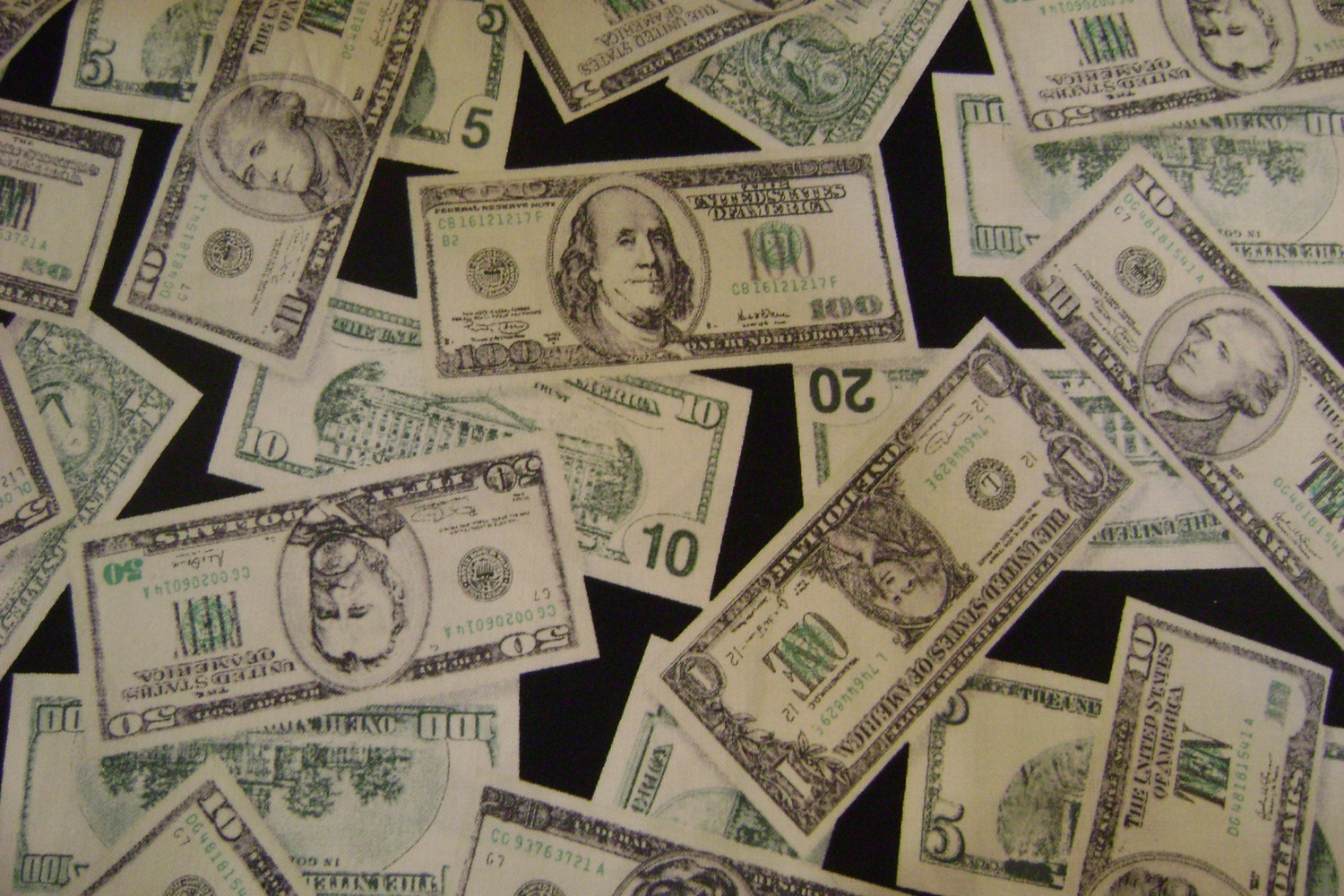 Tossed Money Cotton Fabric 33 Inches - Etsy