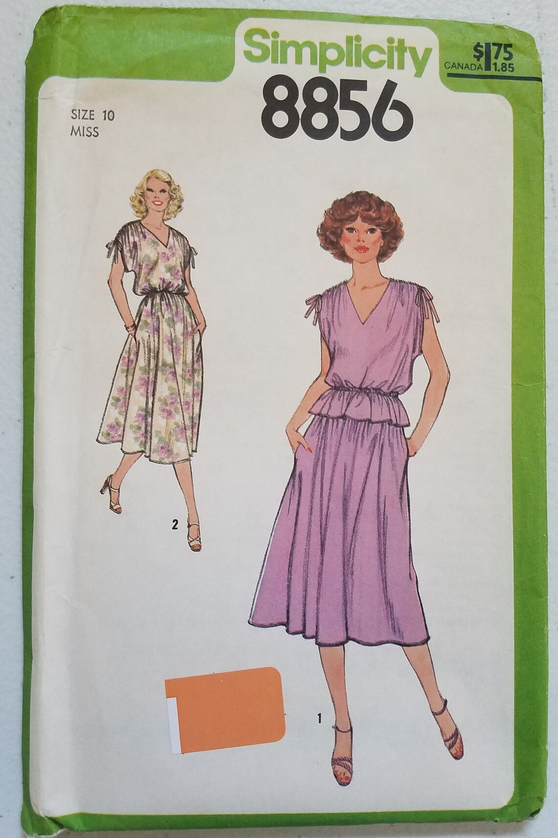 VINTAGE Simplicity Sewing Pattern 8856 Misses' Pullover - Etsy