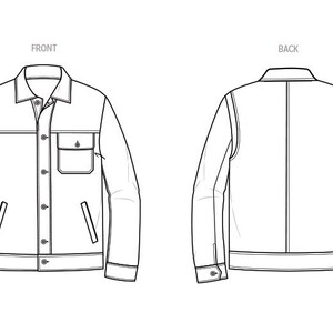 Know Me Sewing Pattern ME2036 Men's Jacket - Etsy