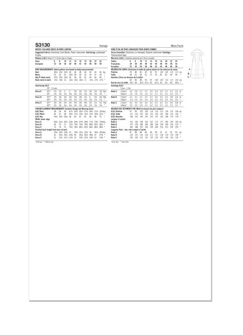 Simplicity Sewing Pattern S3130 Misses' Collared Dress in Three Lengths ...