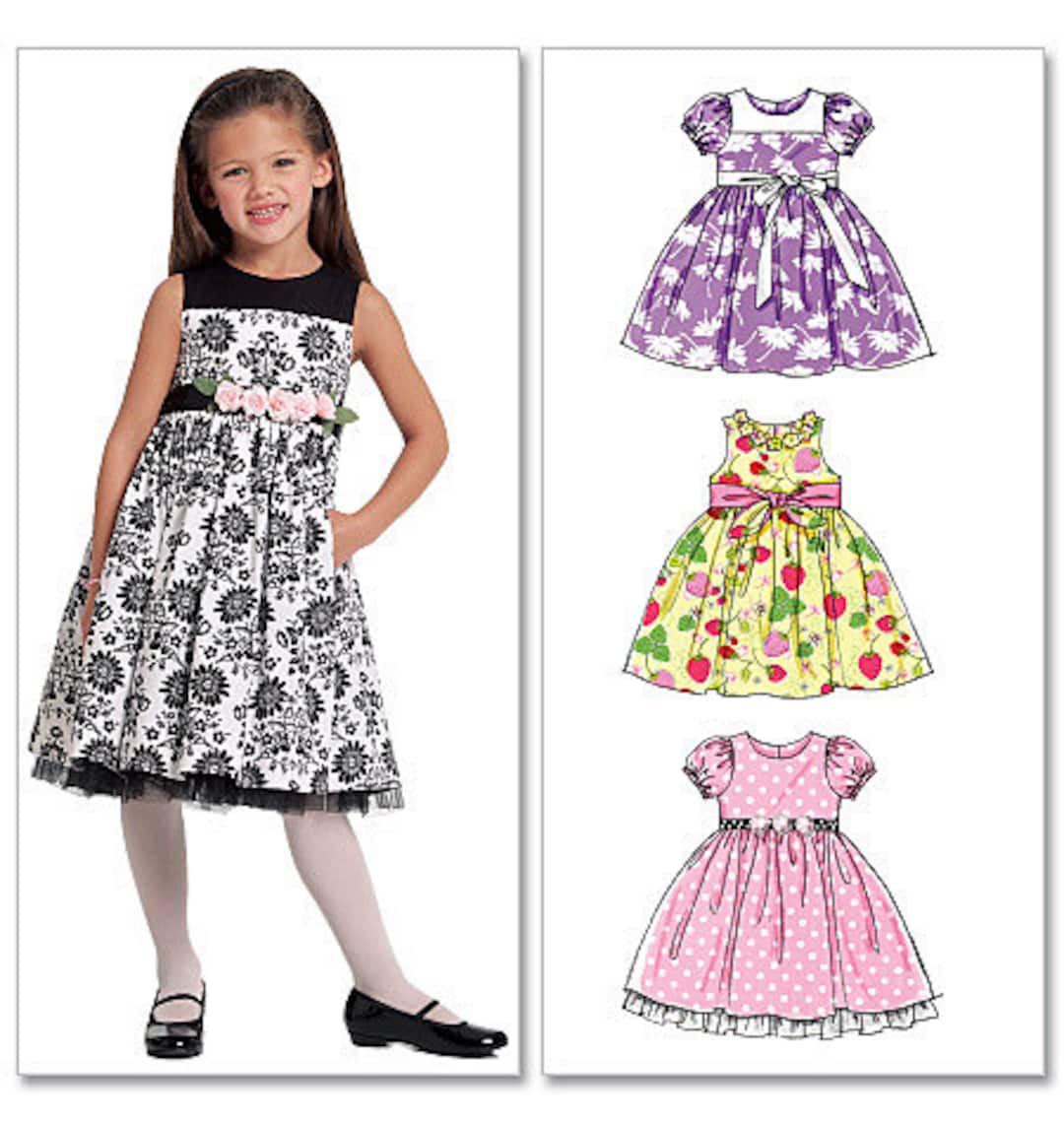 Mccall's Pattern M5793 Children's/girls' Lined Dresses - Etsy