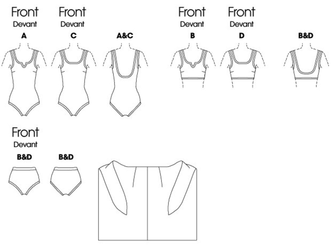 Butterick Sewing Pattern B4526 Misses' Swimsuit and Wrap | Etsy