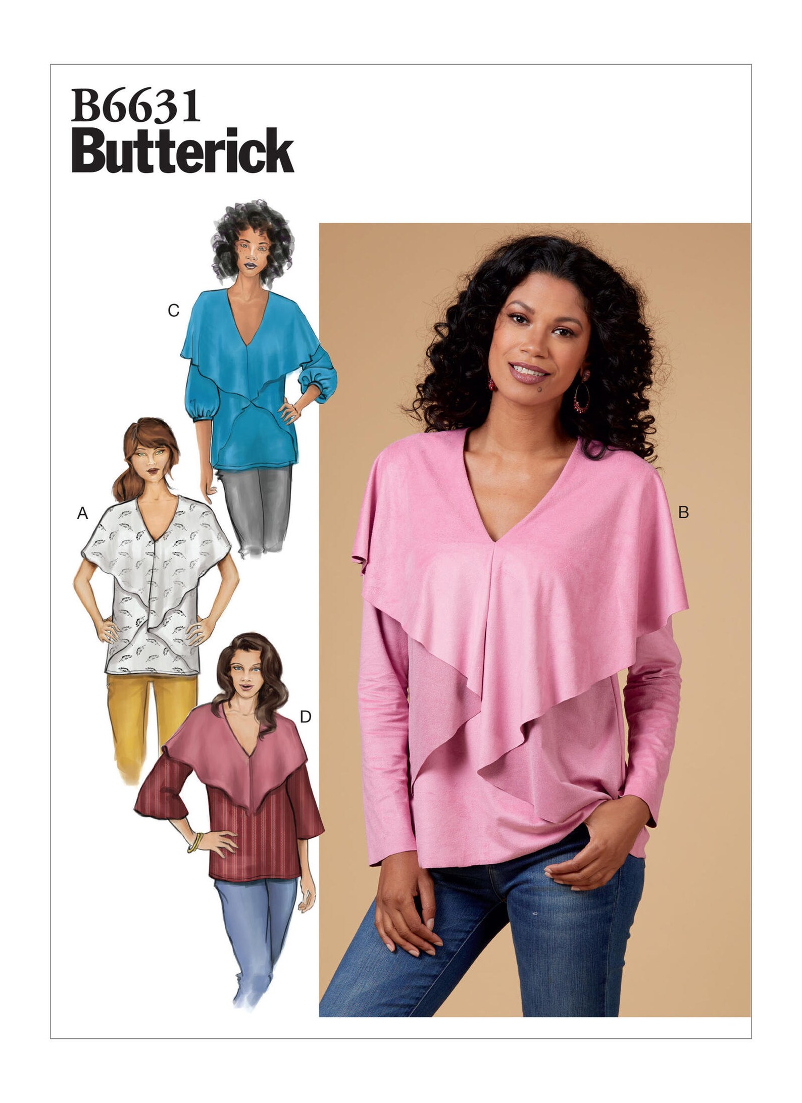 OUT of PRINT Butterick Sewing Pattern B6631 Misses' Top - Etsy