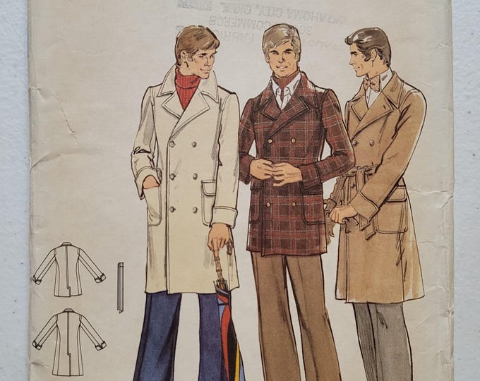 VINAGE Butterick Sewing Pattern 3316 Mens Coat & Jacket - Etsy