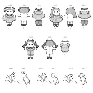 Simplicity Sewing Pattern S9910 Plush Dolls With Clothes and Plush Pets ...