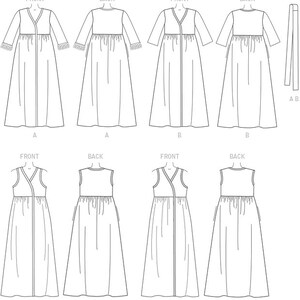 OUT of PRINT Butterick Sewing Pattern B6300 Misses'/women's Robe, Belt ...