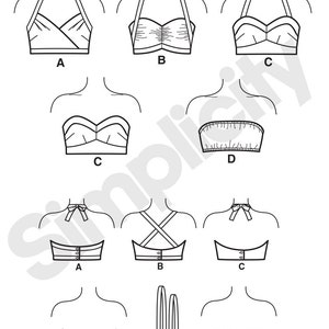 Simplicity Sewing Pattern 1426 Misses' Bra Tops - Etsy