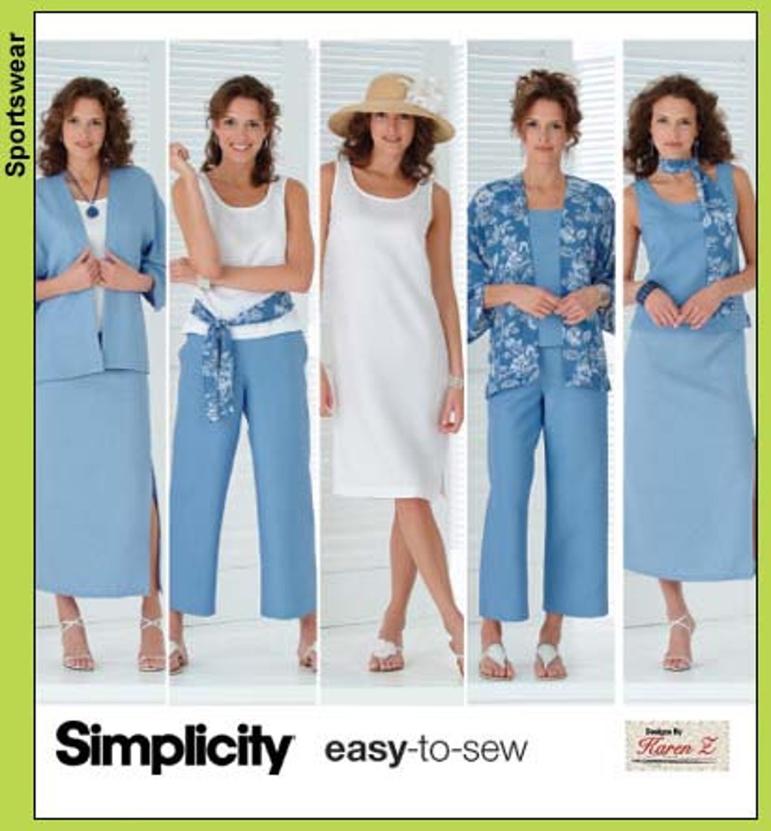 Simplicity Sewing Pattern 4552 Misses' / Women's Skirt, Cropped Pants ...
