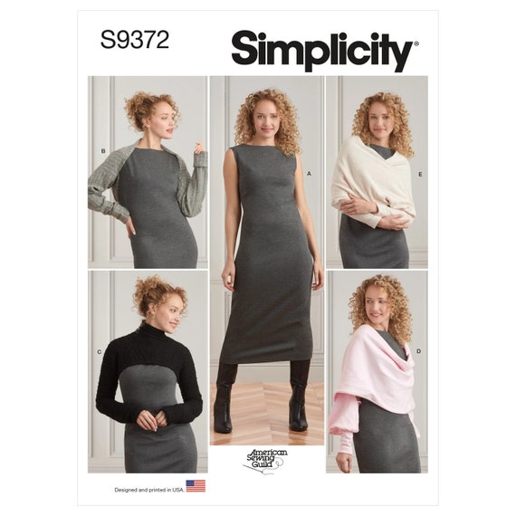 Simplicity Sewing Pattern S9372 Misses' Knit Dress and | Etsy