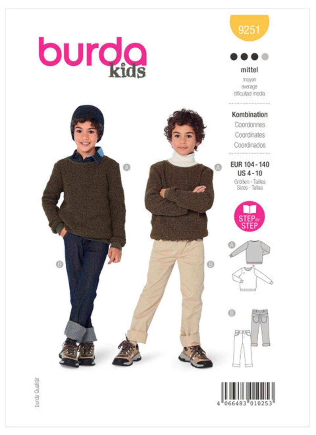 Burda Kids Sewing Pattern 9251 Children's Co-ords - Etsy