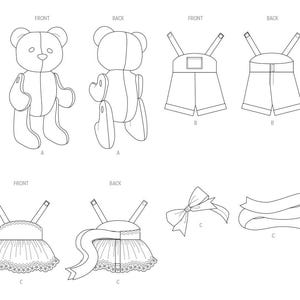 Mccall's Sewing Pattern M8547 Button Jointed Bear With Clothes - Etsy