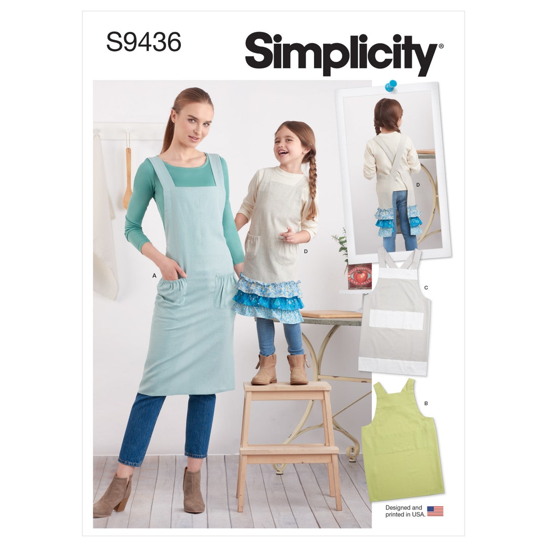 Simplicity Sewing Pattern S9436 Adults' and Children's Aprons - Etsy