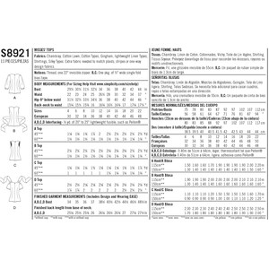 Simplicity Sewing Pattern SS8921 Misses' Tops - Etsy