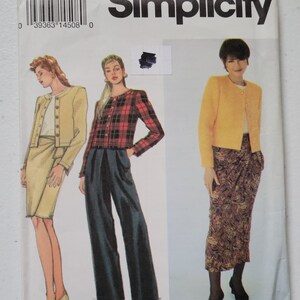 VINTAGE Simplicity Sewing Pattern 8611 Misses' Mock Wrap Skirt in Two ...