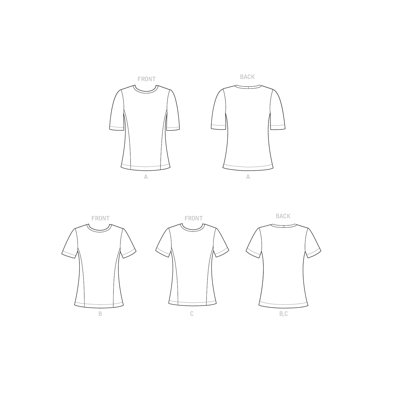 Simplicity Sewing Pattern S9229 Misses' Knit Tee Shirt - Etsy