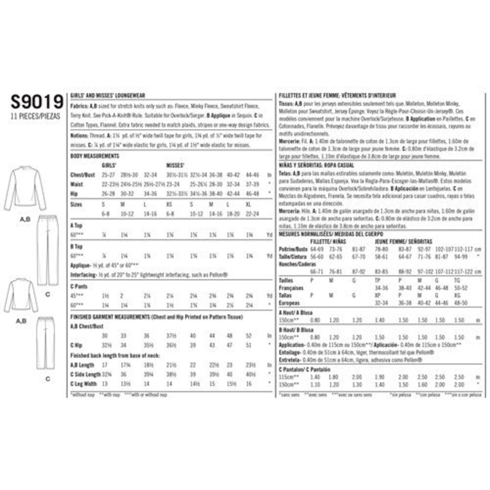 Simplicity Sewing Pattern S9019 Girls' & Misses' - Etsy