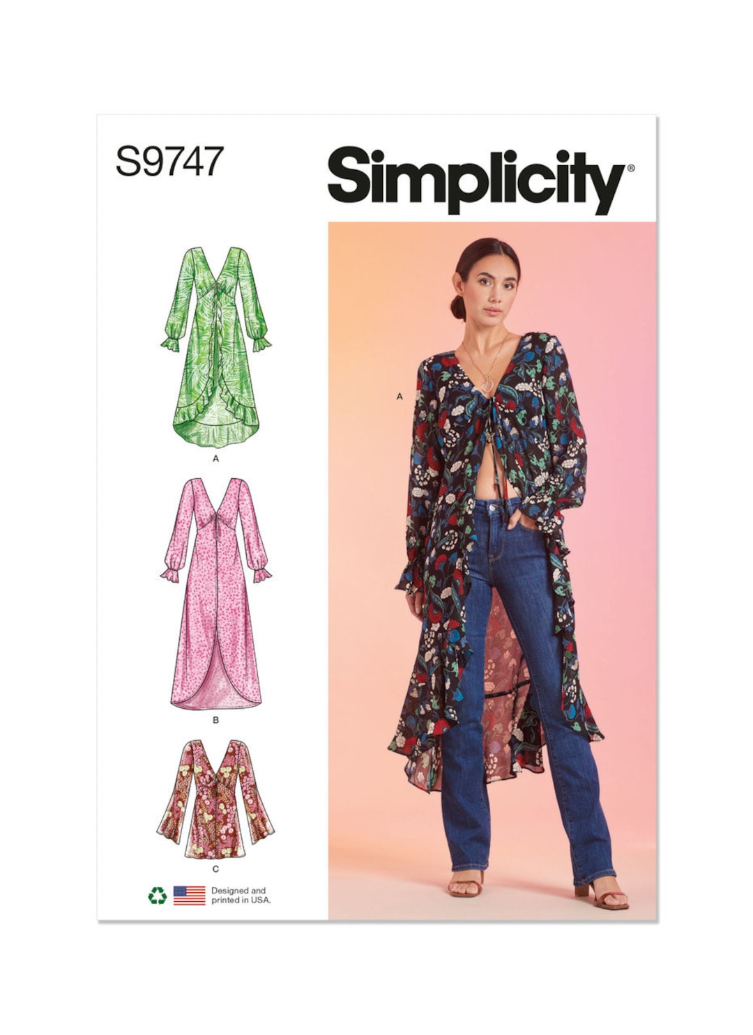 Simplicity Sewing Pattern S9747 Misses' Dusters - Etsy