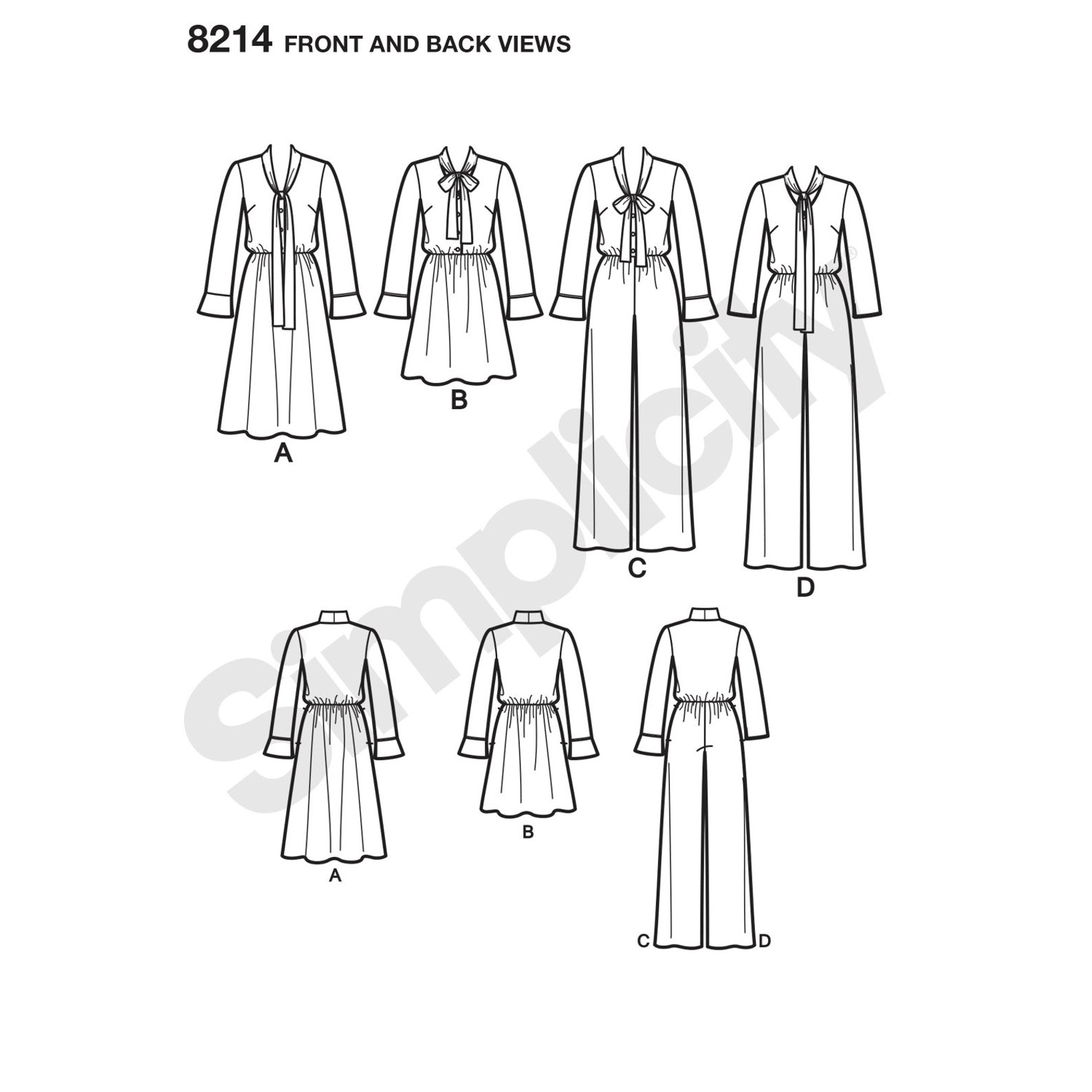 OUT of PRINT Simplicity Sewing Pattern 8214 Misses'/miss - Etsy