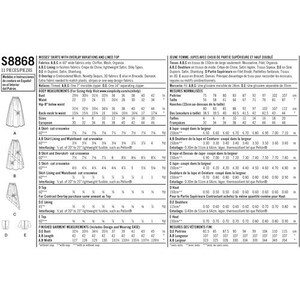 OUT of PRINT Simplicity Sewing Pattern S8868 Misses' Overlay Skirts ...