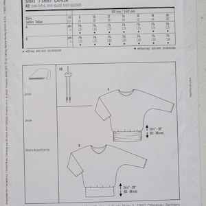 OUT of PRINT Burda Style Sewing Pattern 6590 Misses T-shirt - Etsy