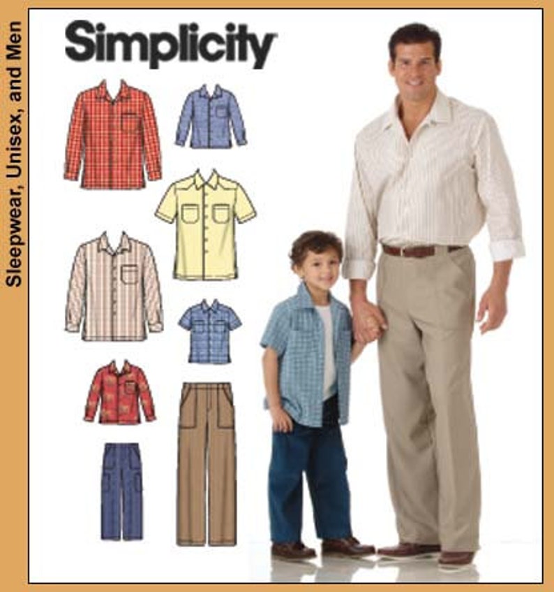 Simplicity Sewing Pattern 4760 Boys' and Men's Pants and Shirt - Etsy