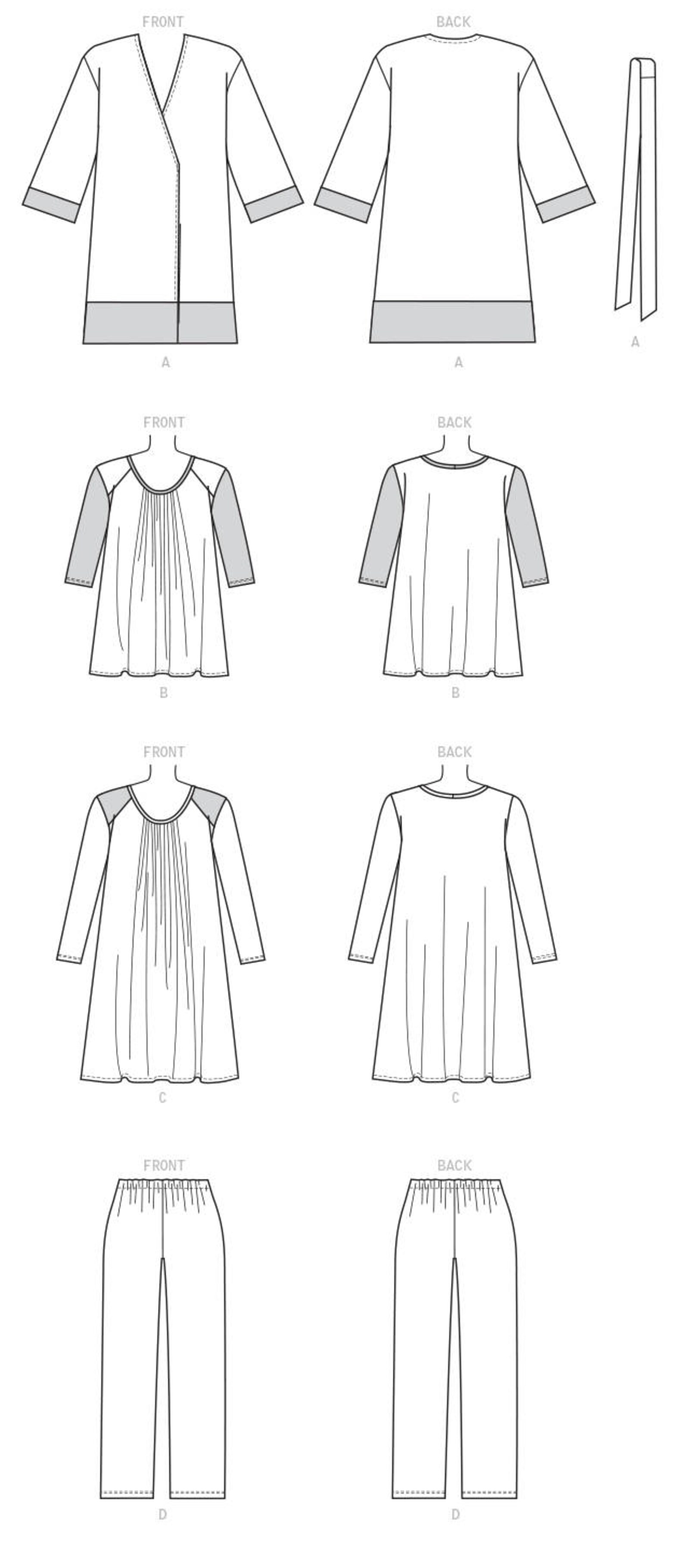 OUT of PRINT Butterick Sewing Pattern B6532 Women's Robe - Etsy