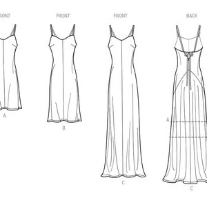 Simplicity Sewing Pattern S9745 Misses' Slip Dress in Three Lengths - Etsy