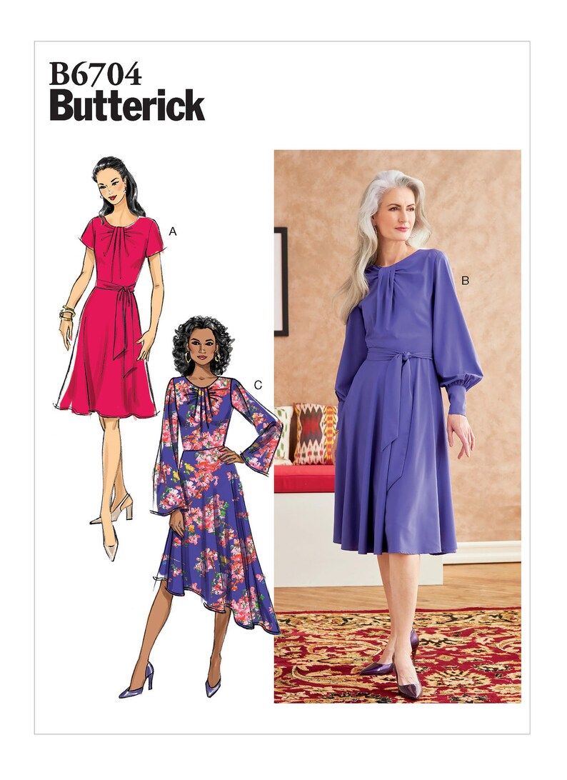 OUT of PRINT Butterick Sewing Pattern B6704 Misses' Dress - Etsy