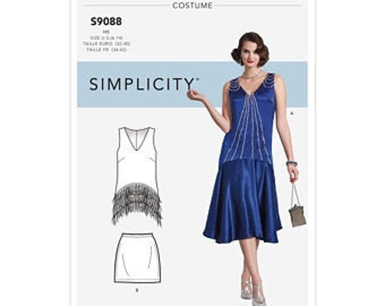 Simplicity Sewing Pattern S9088 Misses' Flapper Costumes | Etsy