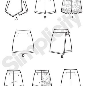 Simplicity Sewing Pattern 1370 Misses' Shorts, Skort and Skirt - Etsy