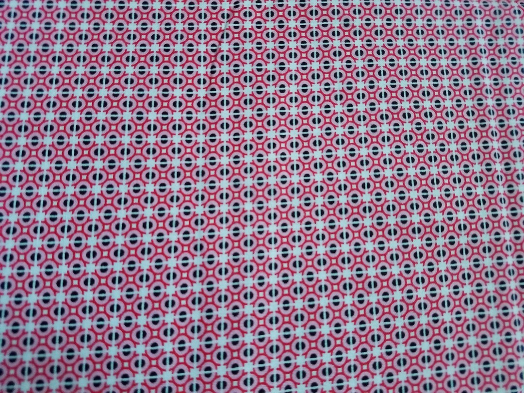 Red Print Cotton Fabric Sold by the Yard - Etsy