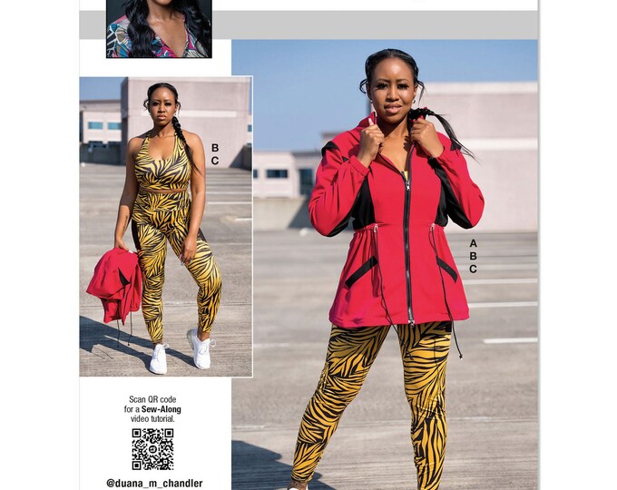 OUT of PRINT Know Me Sewing Pattern ME2051 Misses' Jacket, Bra Top, and ...