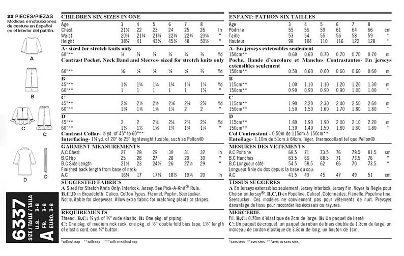 OUT of PRINT New Look Sewing Pattern 6337 Child's Easy | Etsy