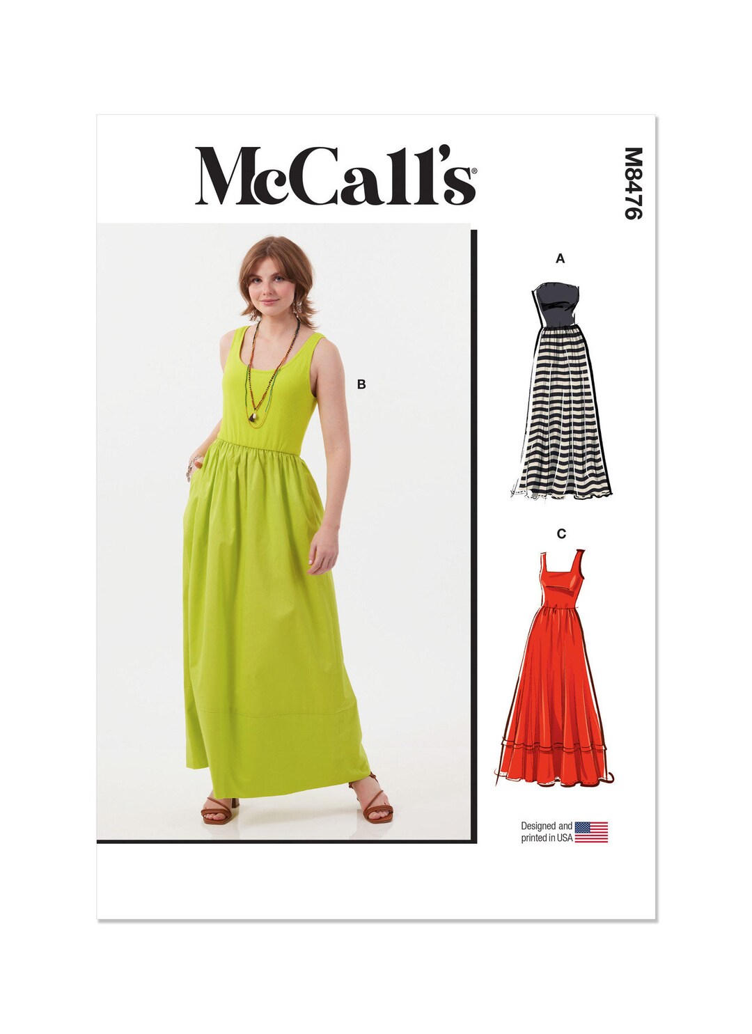 Mccall's Sewing Pattern M8476 Mccall's Sewing Pattern Misses' Dresses ...