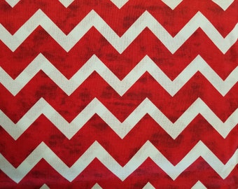 Poppy Lane Red Chevron Fabric by the Yard - Etsy