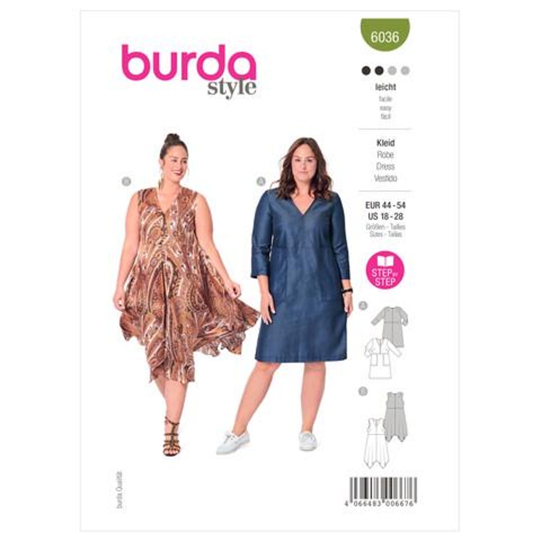 Burda Style Sewing Pattern 6036 Misses' Dress - Etsy