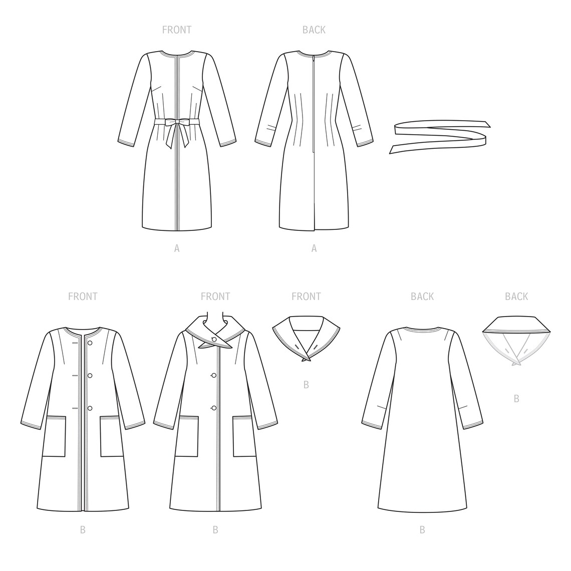 Simplicity Sewing Pattern S9447 Misses' Dress Coat and - Etsy