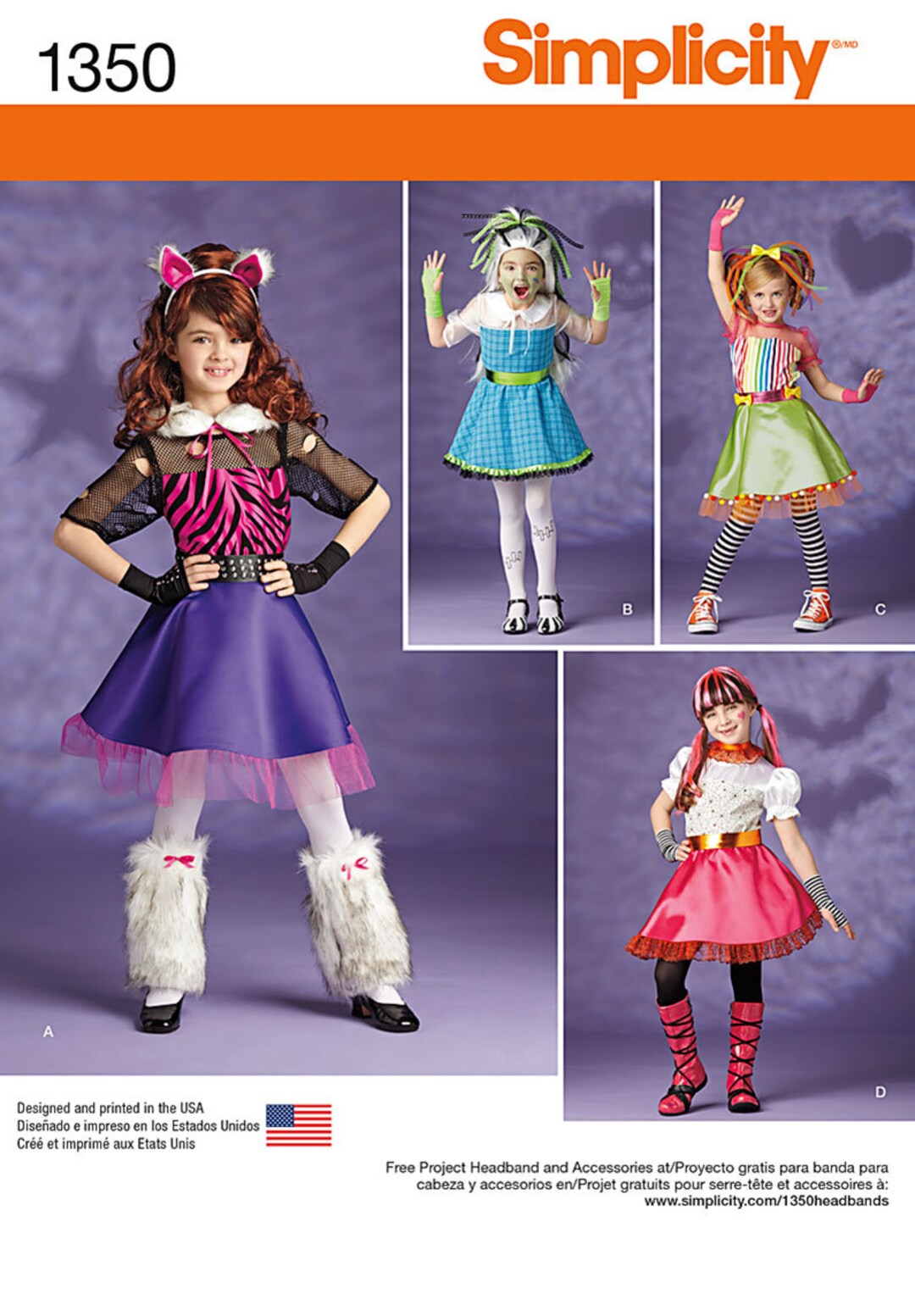 OUT of PRINT Simplicity Sewing Pattern 1350 Child's and Girls' Costumes ...