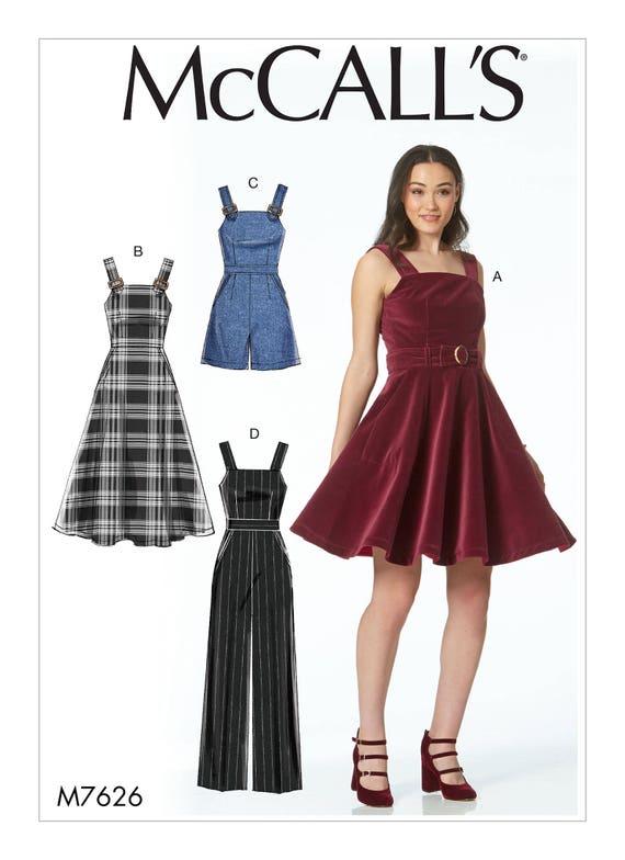 Mccall's Sewing Pattern M7626 Misses' Dresses Belt - Etsy