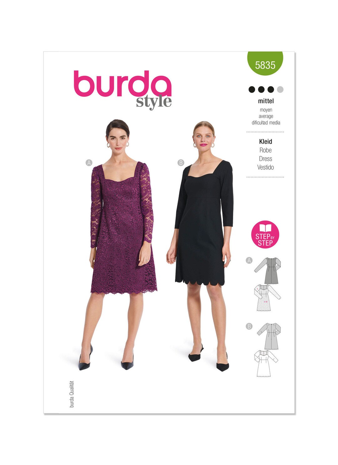 Burda Style Sewing Pattern 5835 Misses' Dress - Etsy