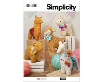 Simplicity Sewing Pattern S9360 Plush Animals - Etsy