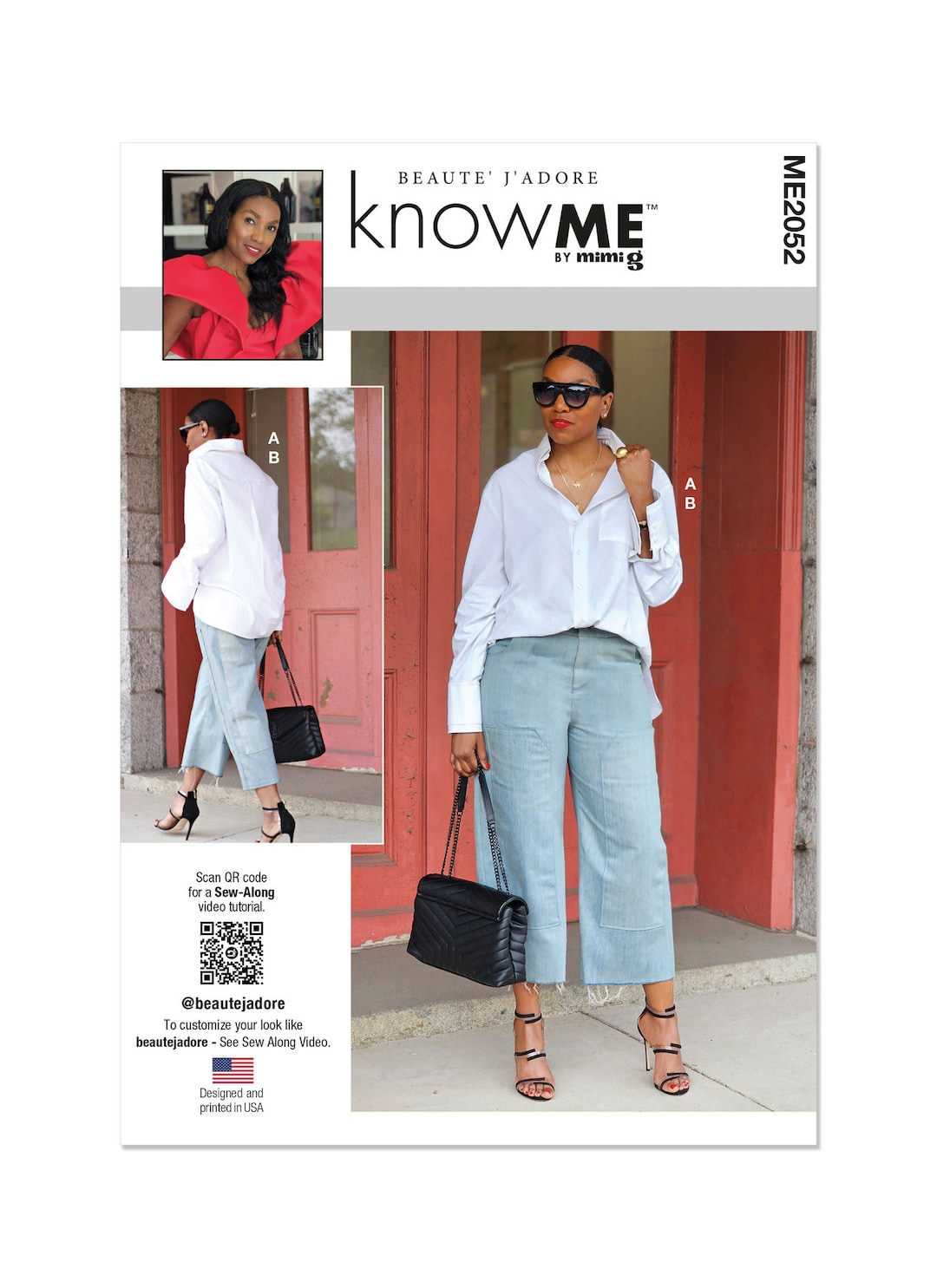 Know Me Sewing Pattern ME2052 Misses' Shirt and Pants by Beaute' J ...