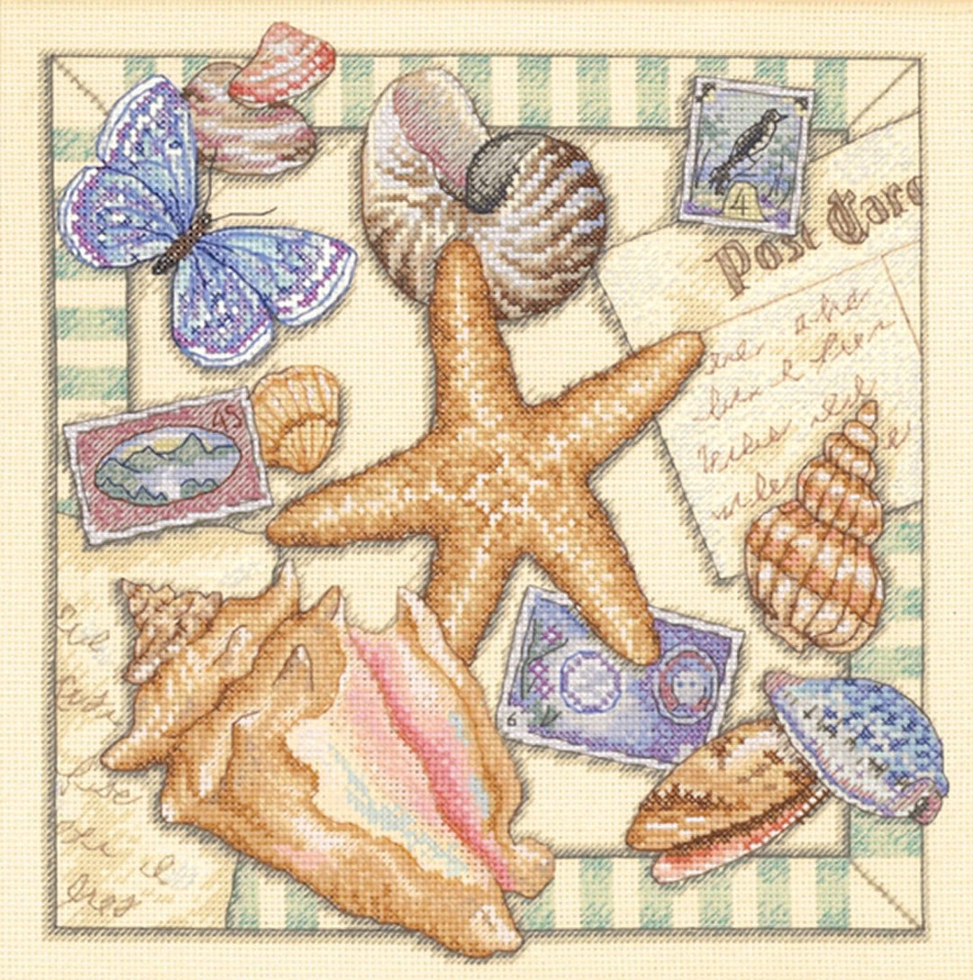 Dimensions - Shell Collection Counted Cross Stitch Kit - Etsy