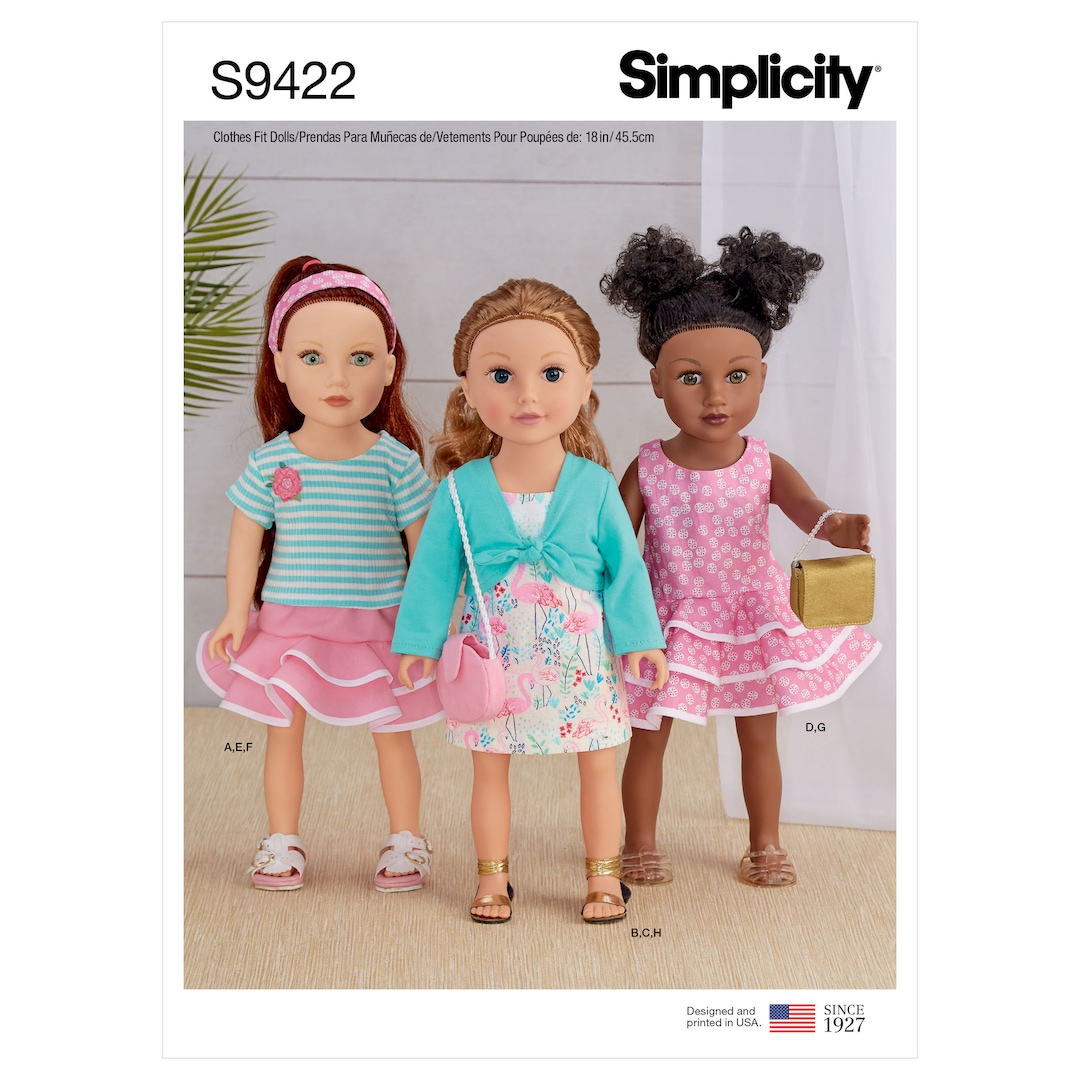 Simplicity Sewing Pattern S9422 - 18" Doll Clothes - Etsy