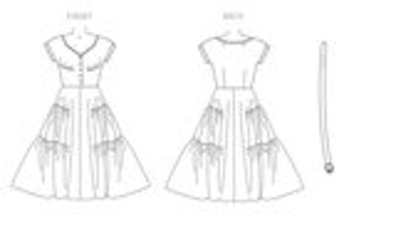 Vogue Sewing Pattern V9106 Misses' Tiered and Ruffled - Etsy