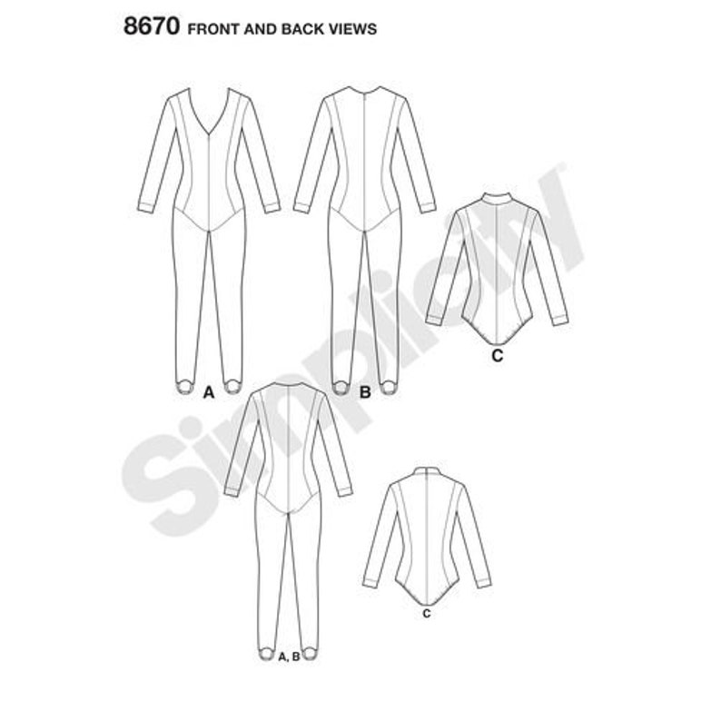 Simplicity Sewing Pattern 8670 Misses' Knit Costume - Etsy