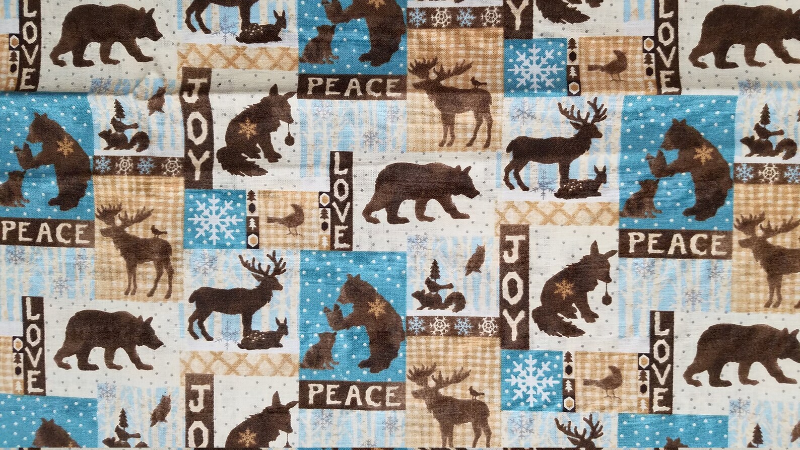 Wilderness Wildlife Patch Cotton Fabric 1 Yard 17 Inches - Etsy