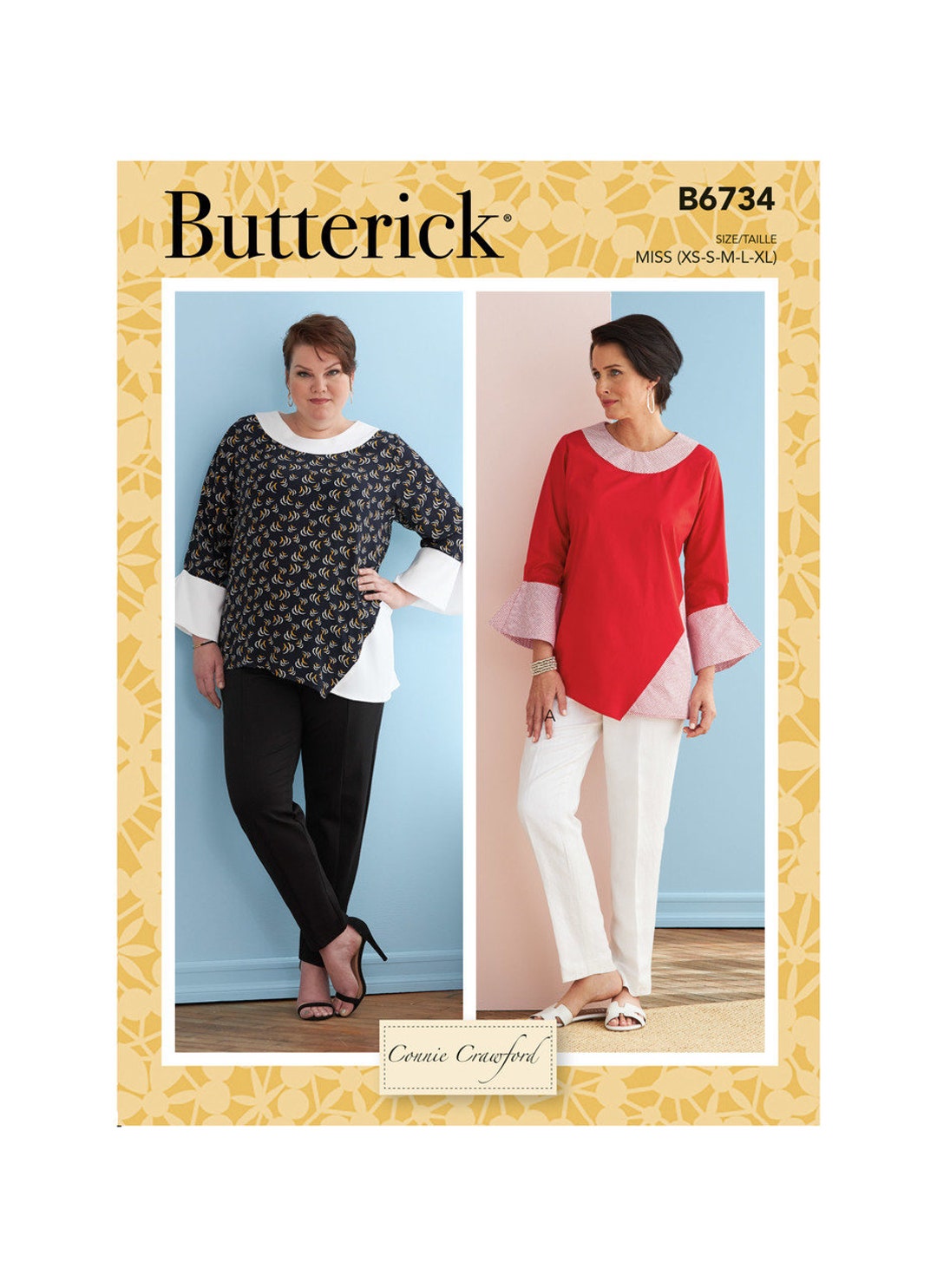 OUT of PRINT Butterick Sewing Pattern B6734 Misses' & Women's Top - Etsy